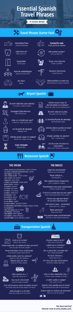 Airport Spanish 101: Travel Phrases (with Infographics) | The Pimsleur ...